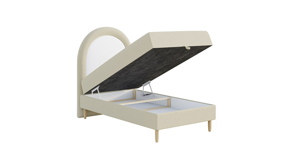 Beige barnsäng 90x180 BALUCI