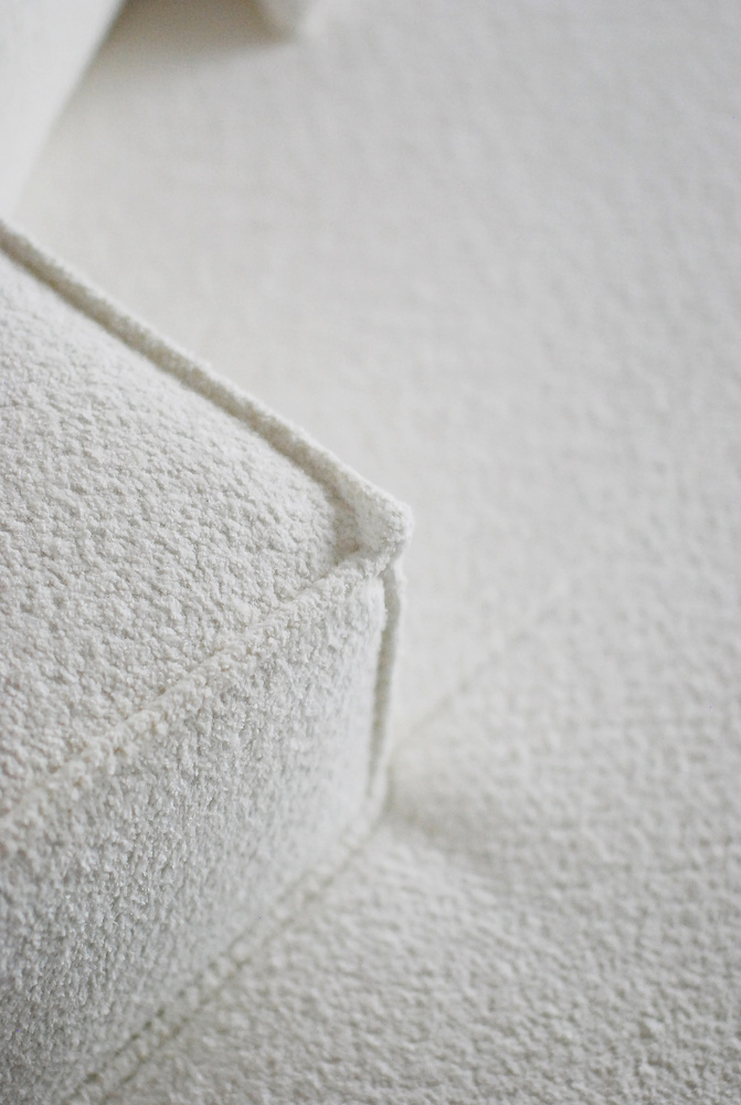 Liten hörnsoffa ljus beige höger PARMA MINI