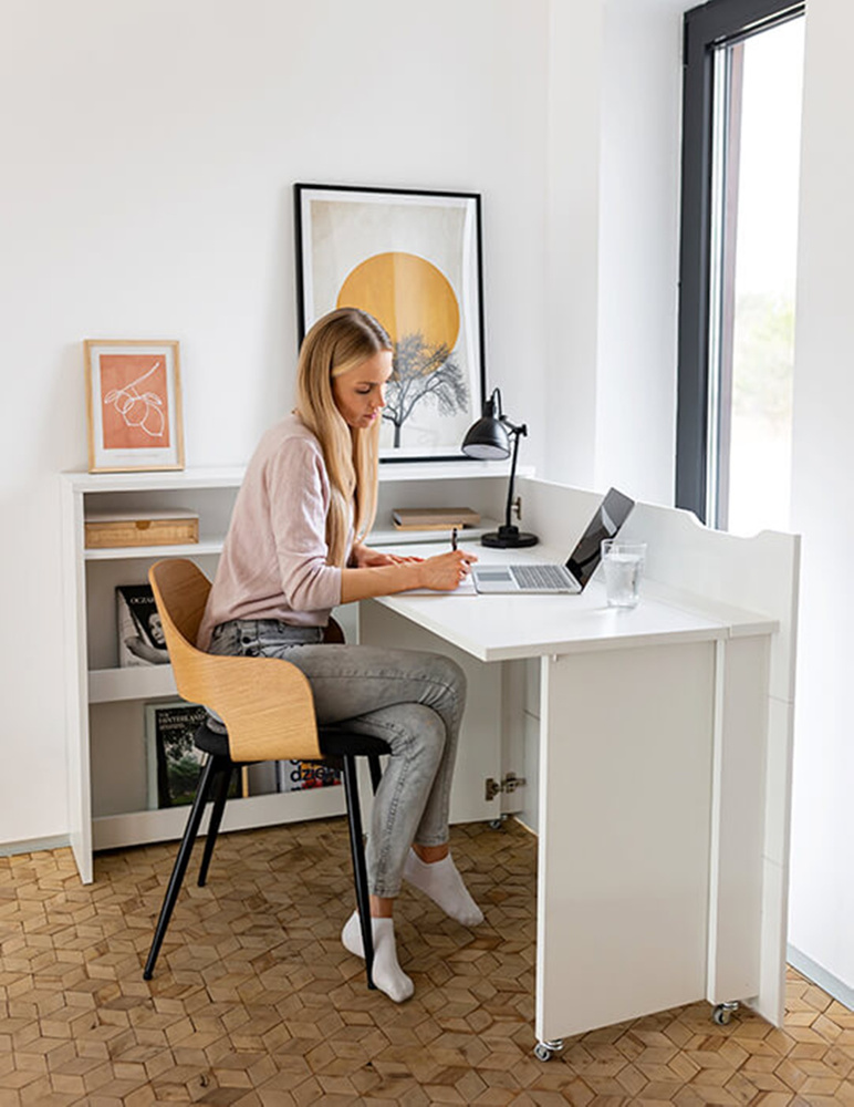 Modernt hörnskrivbord grå WORK CONCEPT CW-01L