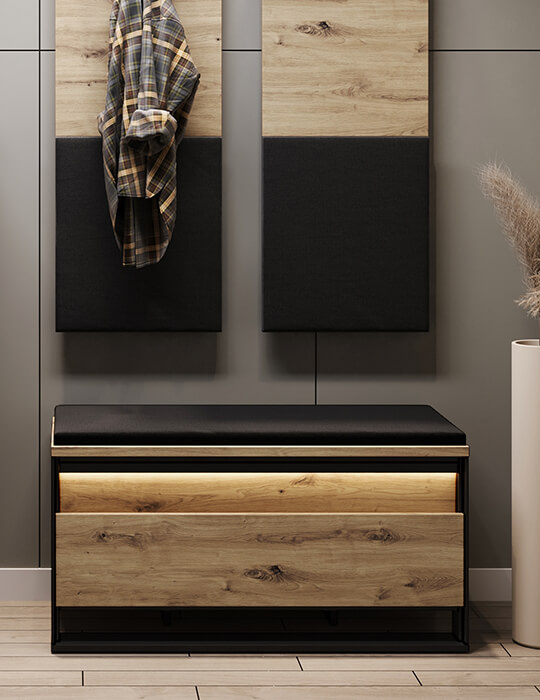 Skobänk med dyna 92 cm QUANT