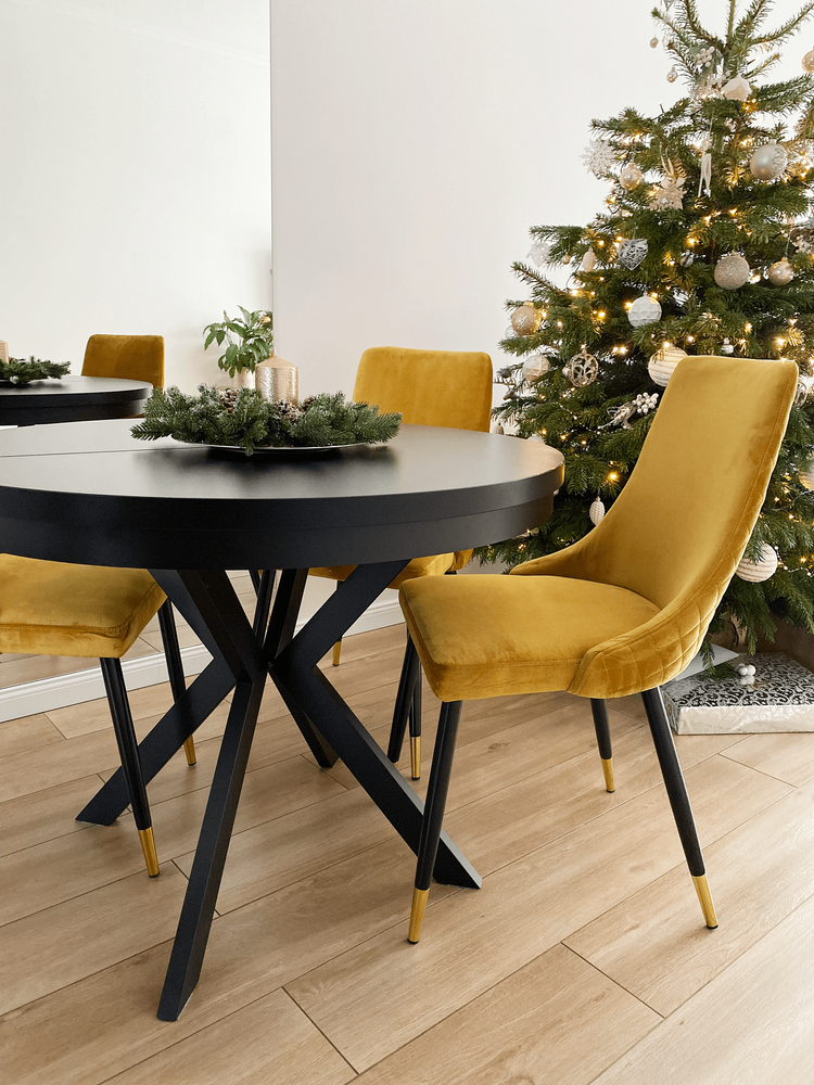 Svart runt matbord EDWARD