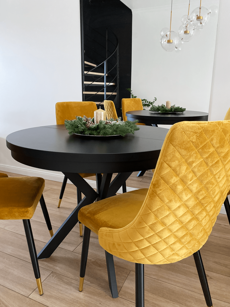 Svart runt matbord EDWARD